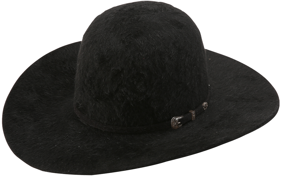 AMR 20X Grizzly BLACK Felt 4 1/4" LO – Ol' Glory Hat Company